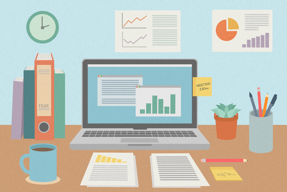 Desk Illustration - Alex Ashman Illustration & Design